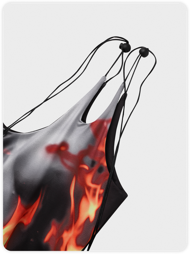 Edgy Gray Body print Asymmetrical design Dress Midi Dress | kollyy