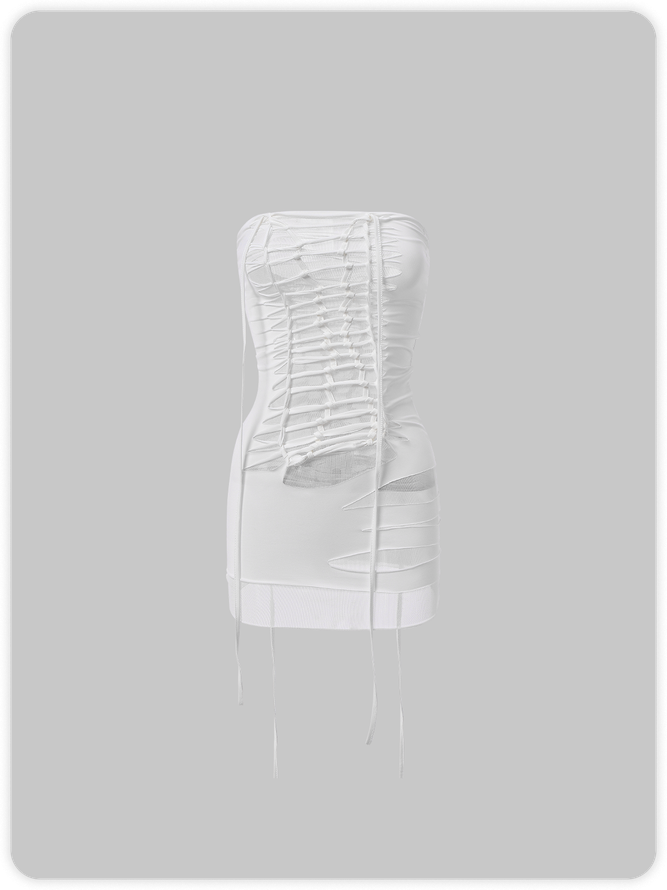 Street White Dress Mini Dress Kollyy